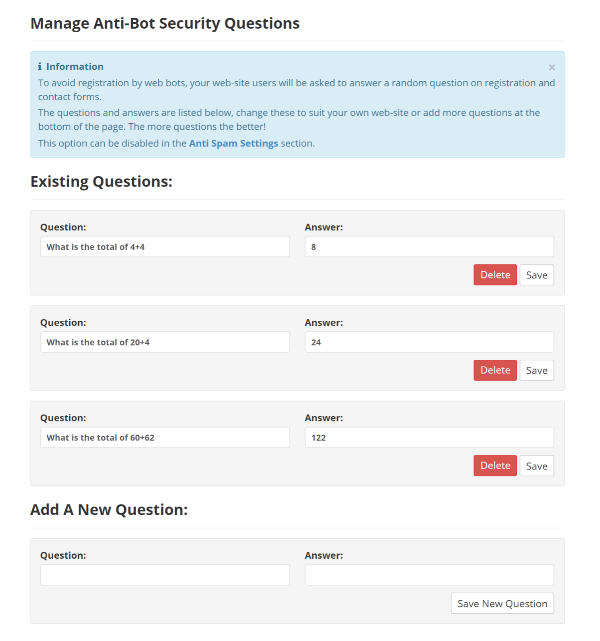 Anti-Spam System Management
