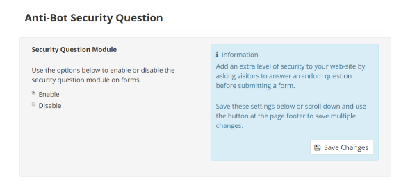 Web-Site Settings Management
